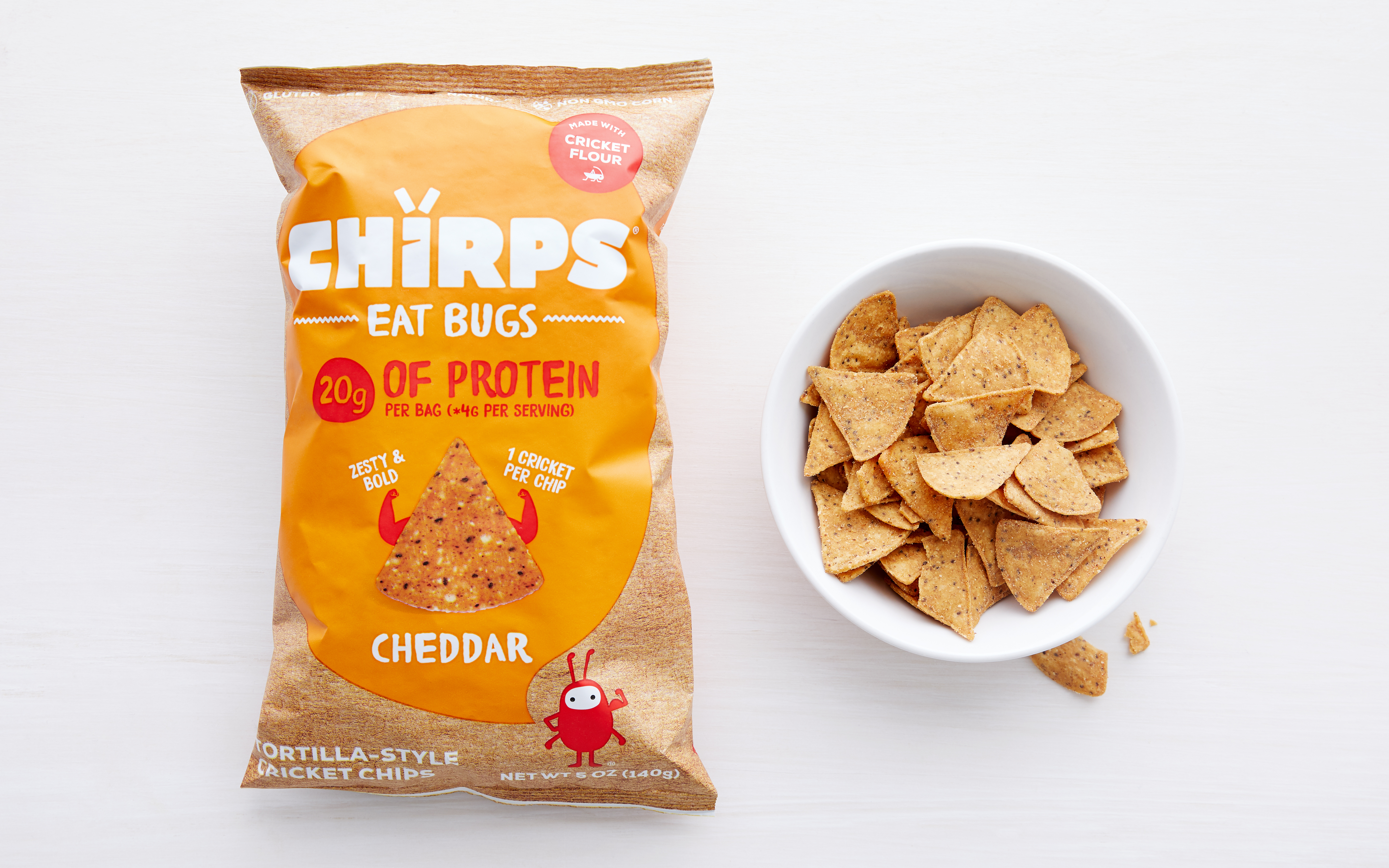 Cheddar Tortilla-Style Cricket Chips - Chirps Chips - SF Bay | Good Eggs